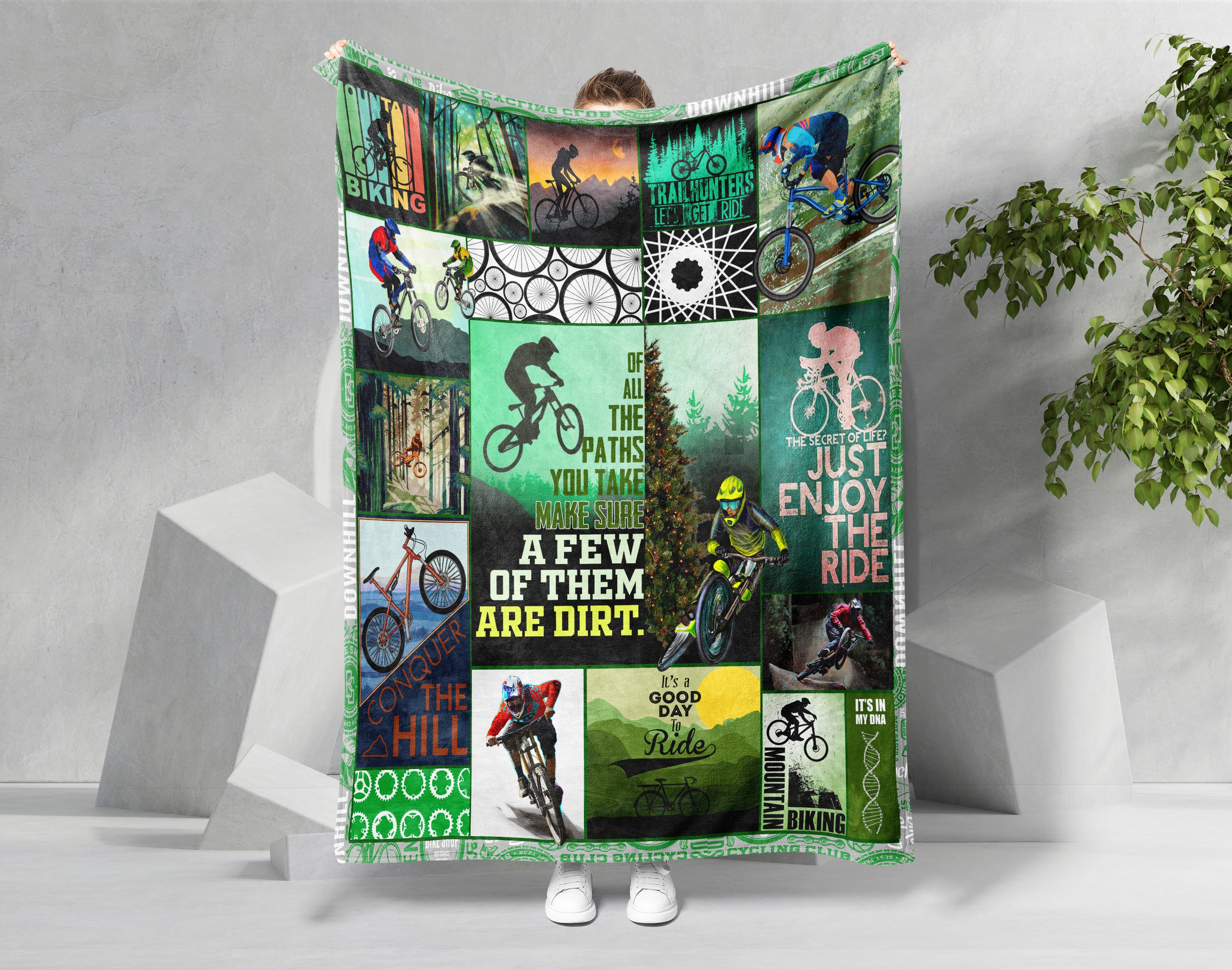 Cycling Blanket, Biking Blanket, Road Bike Blanket, Bike Fleece Sherpa ...