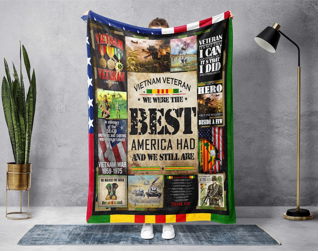 Vietnam Veteran Blanket, US Veteran Blanket, US Army Blanket, Military ...