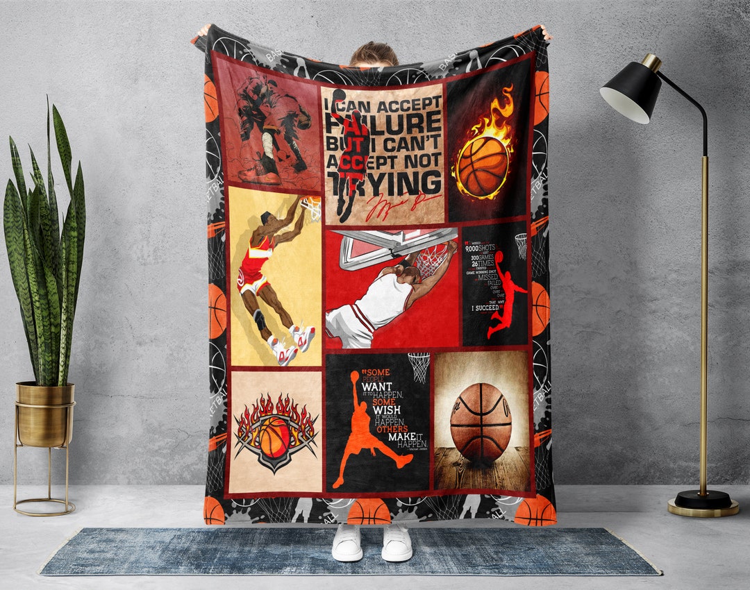 Basketball Player Blanket Basketball Fleece Sherpa Blanket - Etsy