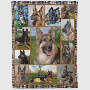 German Shepherd Blanket, Dog Lover Blanket, German Shepherd Lover ...