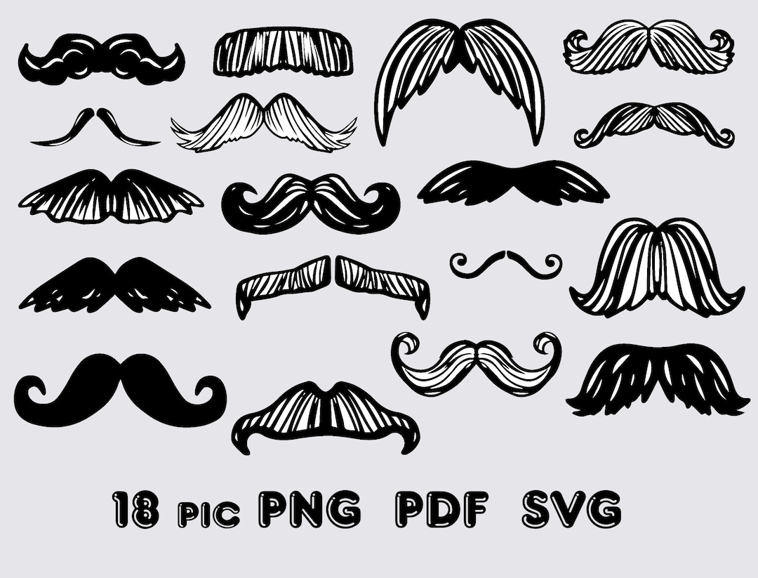 Bigote svg, Bigote png, Bigote pdf, Bigote de hombre svg, Bigote de ...