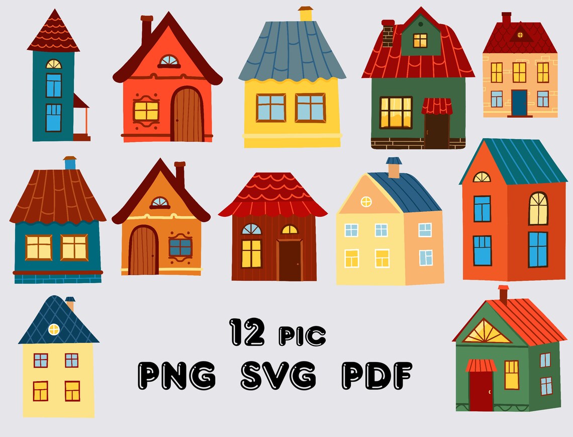 Older House Svg, Older House Png, House Svg, House Png, House Pdf, Cute ...