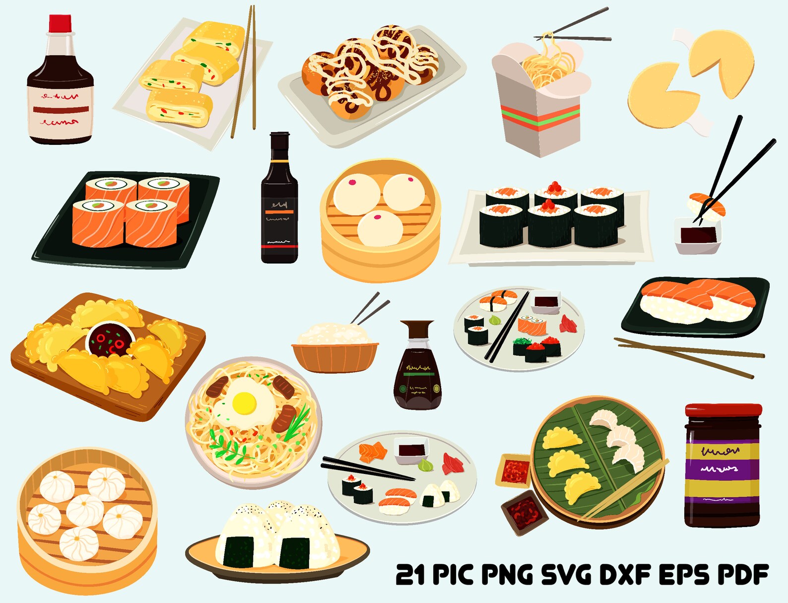 Asian Food Svg, Asian Food Png, Sushi Svg, Sushi Png, Japanese Food Png ...