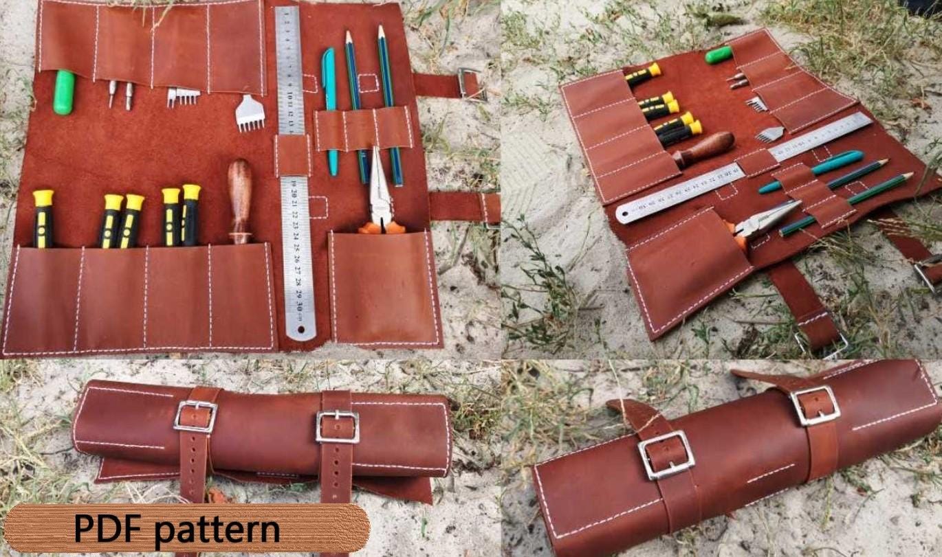 Tool Roll Bag Pattern, Leather Roll Pattern, Tool Bag Pattern, Tools ...