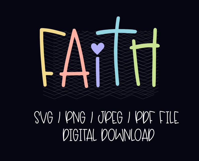 Faith Cross Svg Faith Svg Christian Svg Digital Download Christian