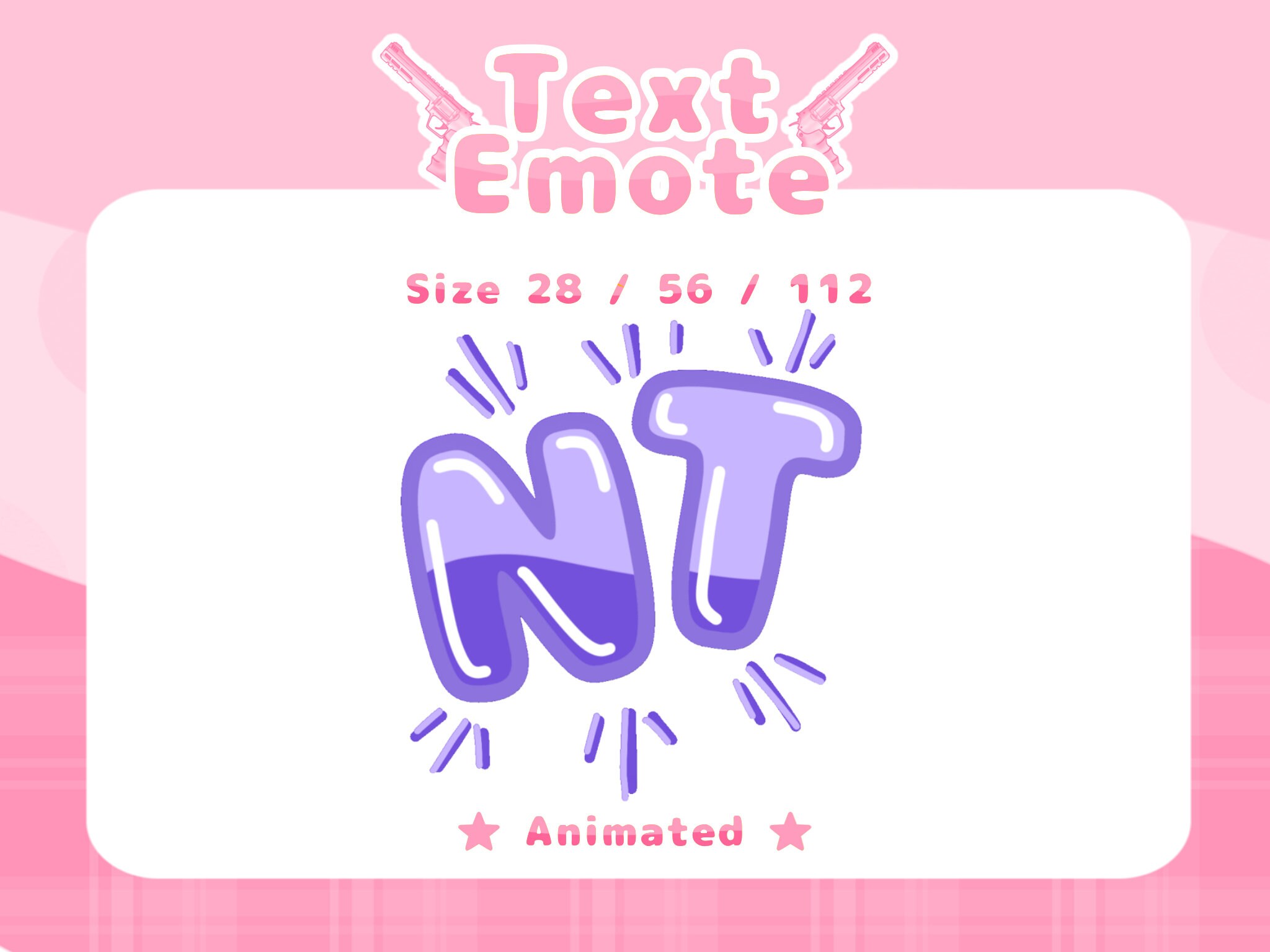 Emote de texte NT animée pour Twitch Emote - Etsy France