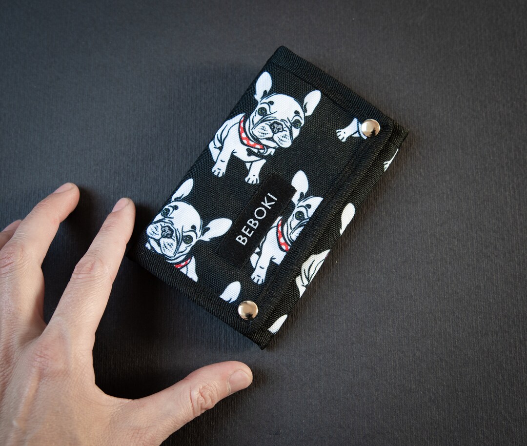 Bulldog Print Waterproof Fabric Wallet: Boho Card & Document Holder - Etsy