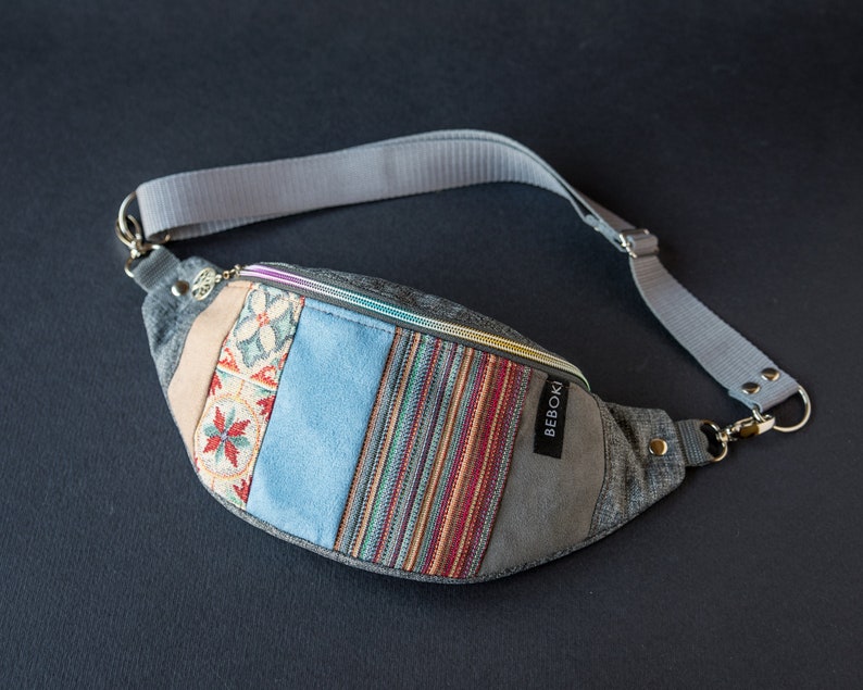 BEBOKI Patchwork Bum Waist Bag, Pockets Travel Boho Hiking Gifts Bum ...
