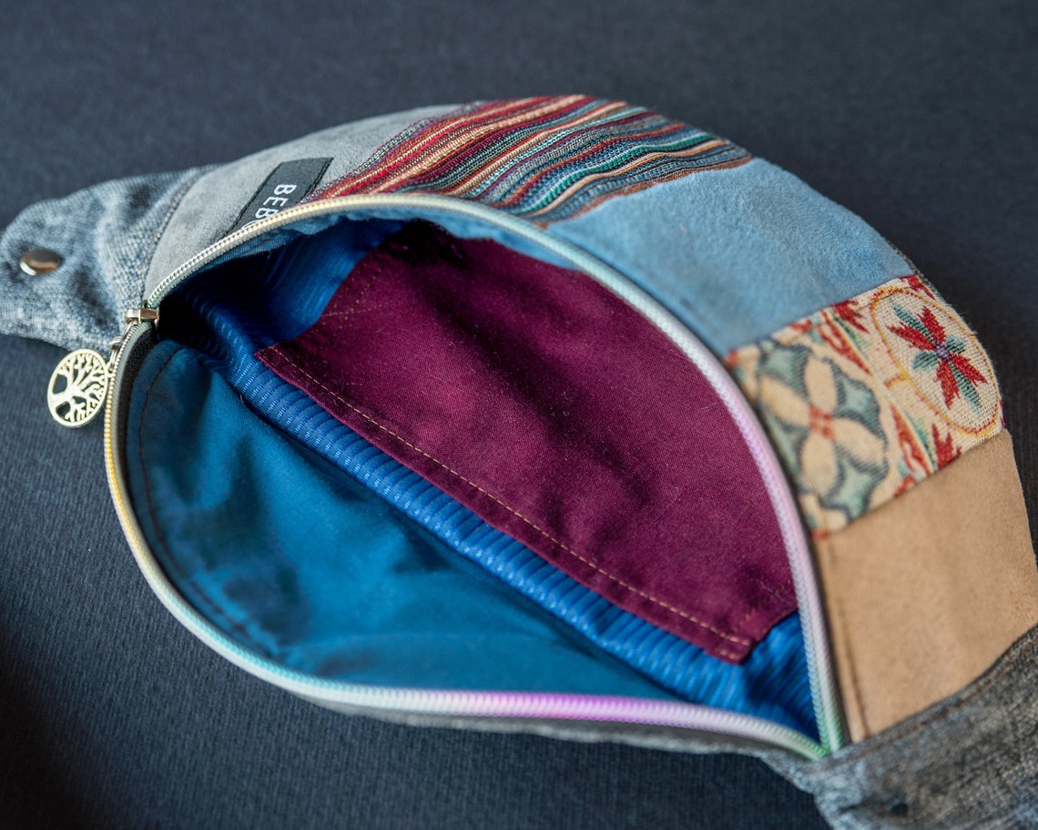 BEBOKI Patchwork Bum Waist Bag, Pockets Travel Boho Hiking Gifts Bum ...