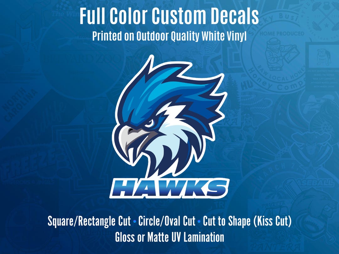 Custom Full Color Decals - Personalized Weatherproof Stickers L ...