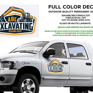 Custom Full Color Decals | Printed Vinyl Stickers | Business Stickers ...