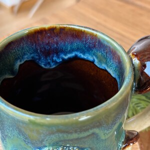 Crystal Mug With Rose Quartz, Mushroom Mug With Crystal, Stoneware ...