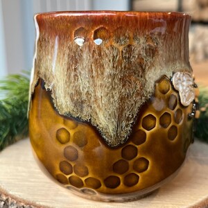 Ceramic Bee Cup Handmade, 10 Fl Oz / 300 Ml, Honeycomb, Honeybee, Bee ...