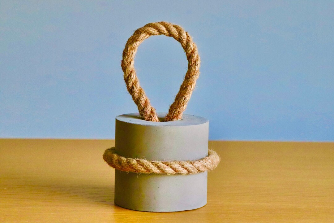 Heavy Cement Door Stopper With Rope Handle: Concrete Bookend - Etsy