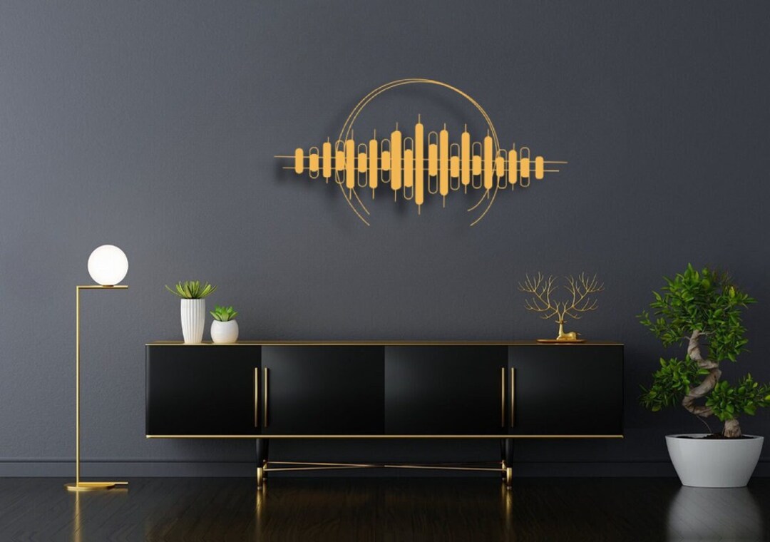 Gold Modern Living Room Wall Sculpture, Metal Luxury Wall Hanging,mid ...