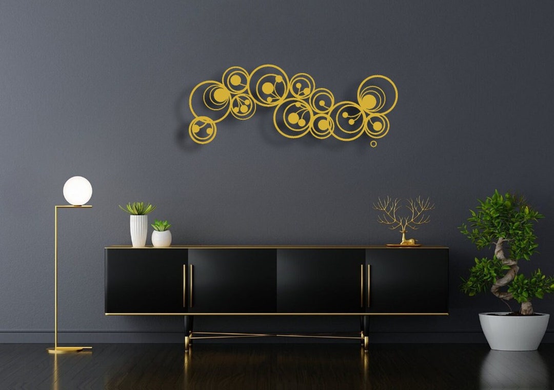 Modern Gold Metal Wall Art, Contemporary Large Metal Wall Art,abstract ...
