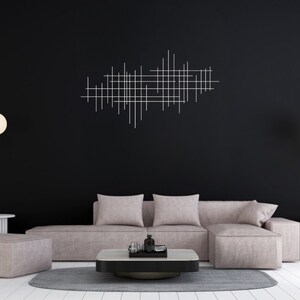 Home Metal Line Artminimalist Metal Wall Signline Wall - Etsy