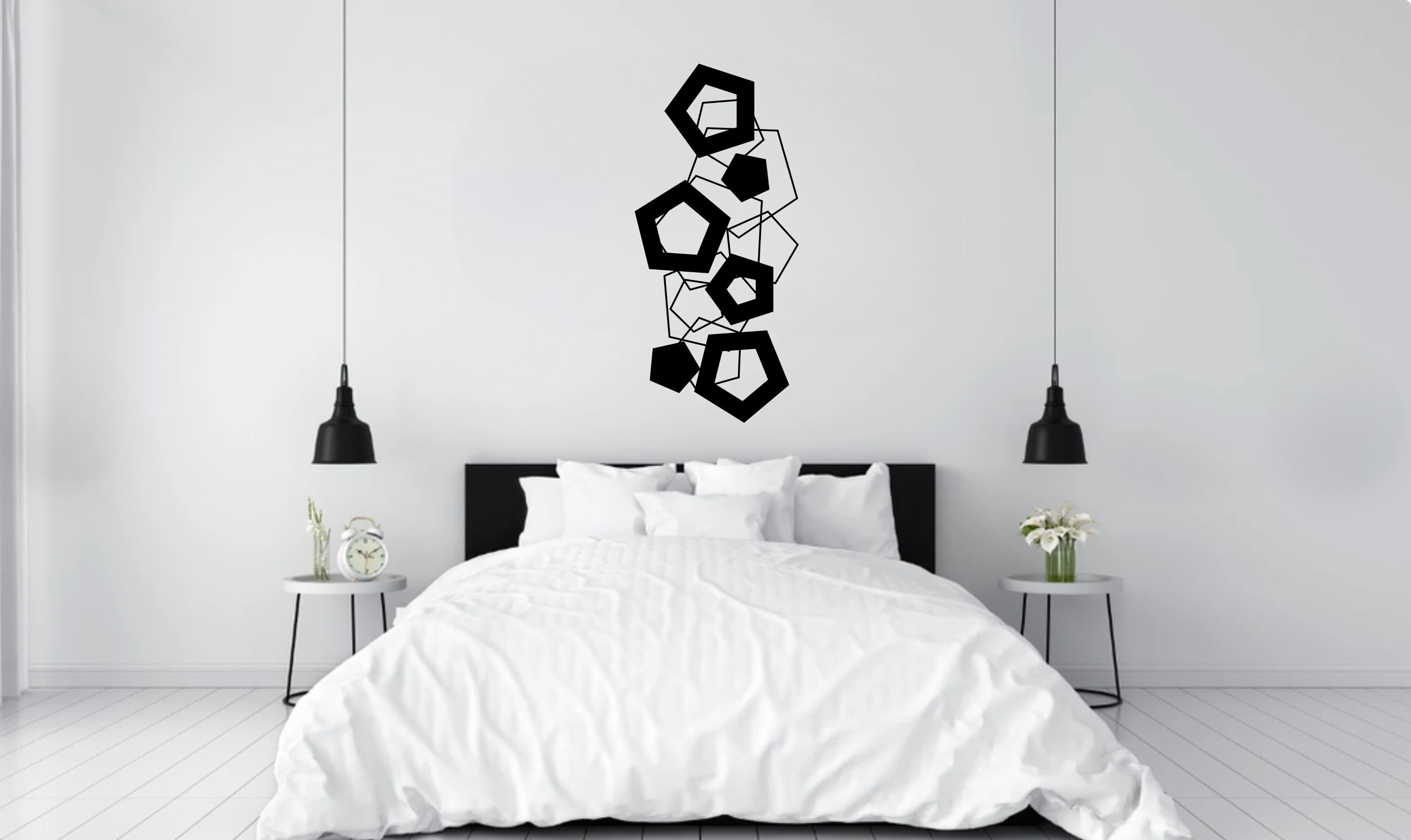 Vertical Pentagon Metal Wall Art Home Living Room Décor - Etsy