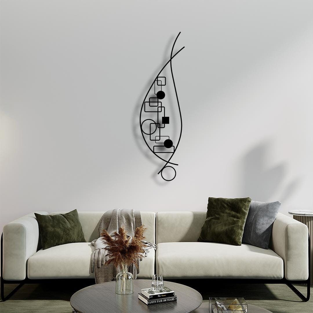 Metal Raindrop Wall Art: Modern Geometric Sculpture - Etsy