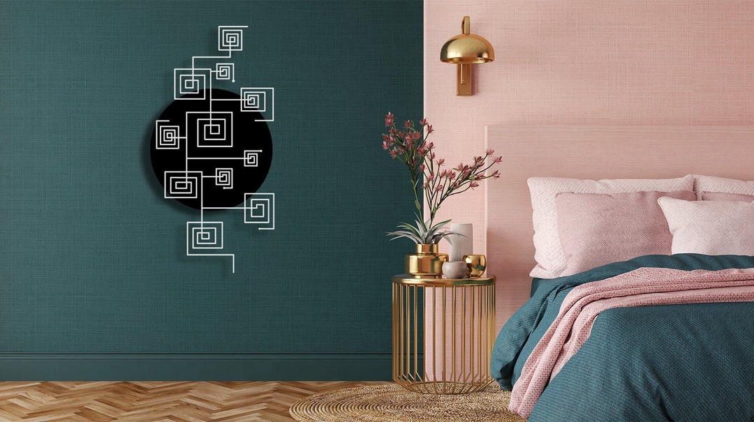 Modern Metal Maze Wall Art: Contemporary Sculpture Decor - Etsy