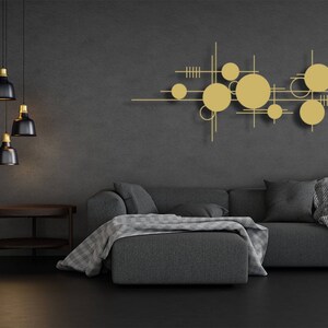 Gold Decorative Wall Hanging, Glittery Gold Metal Wall Hangings, Large ...