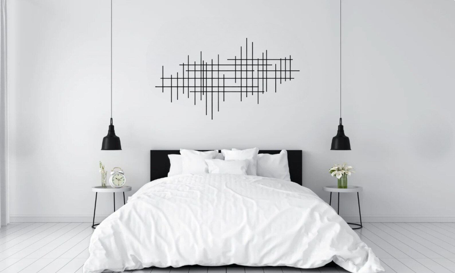 Home Metal Line Artminimalist Metal Wall Signline Wall - Etsy