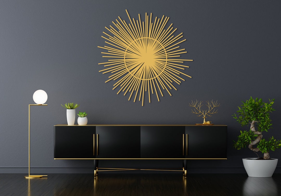 Gold Inspired Sun Metal Wall Art Outdoor Wall Decor Gold - Etsy