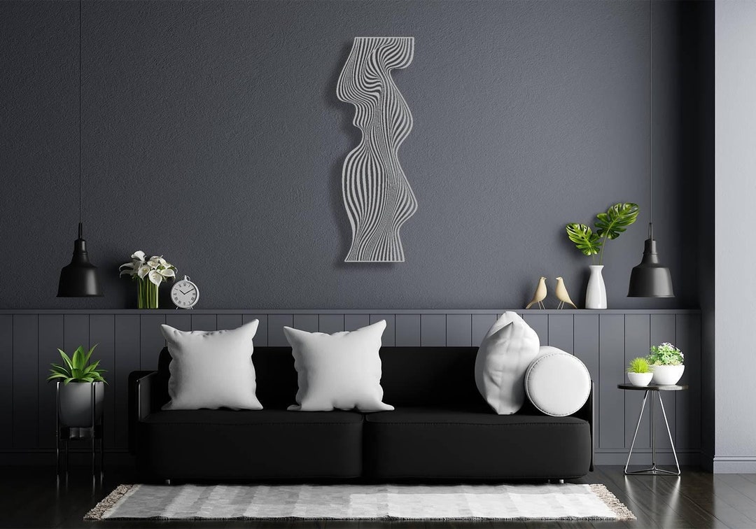 Abstract Metal Line Art: Mid Century Modern Wall Decor - Etsy