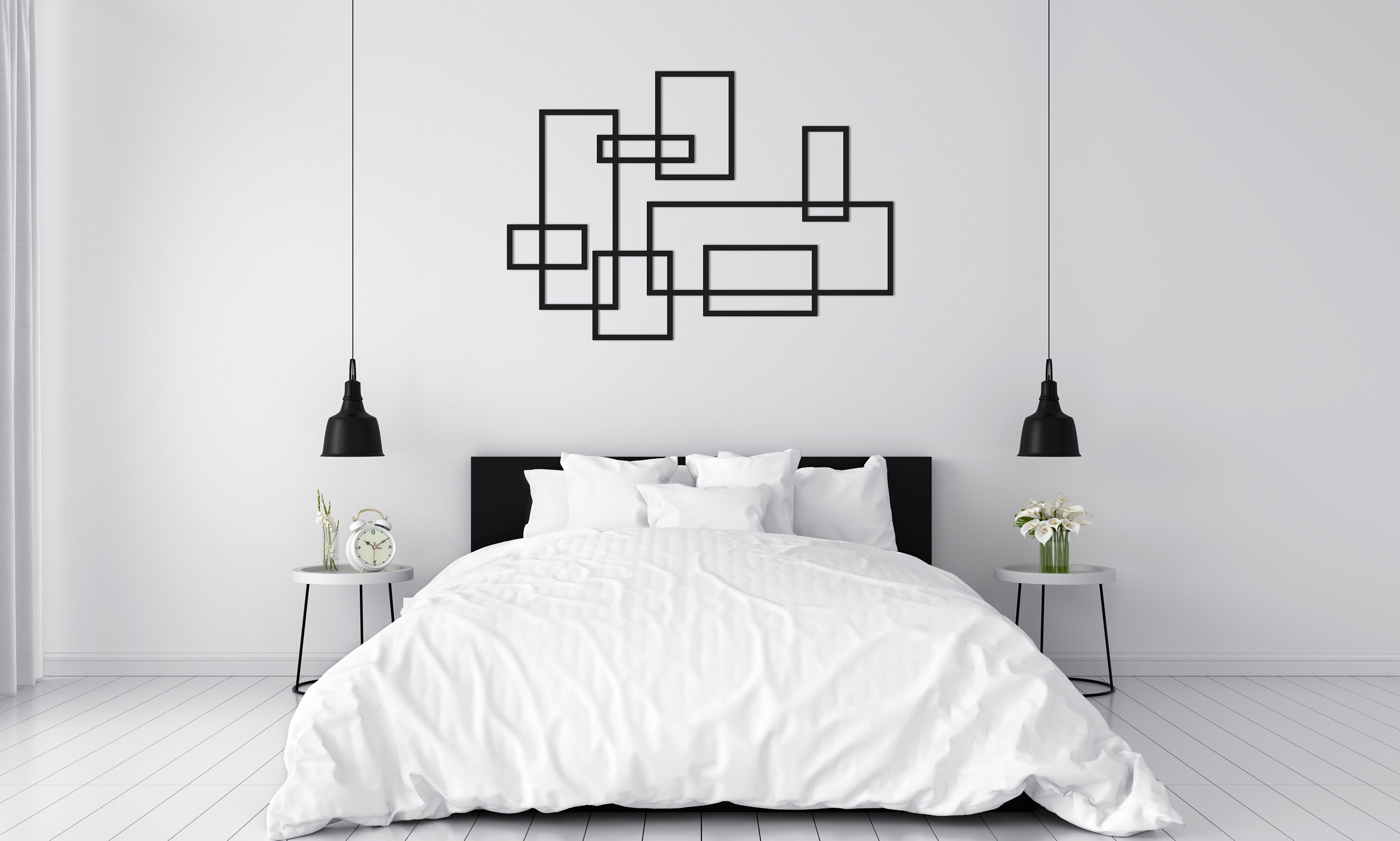 Square and Rectangle Geometric Metal Wall Art Geometric Wall - Etsy