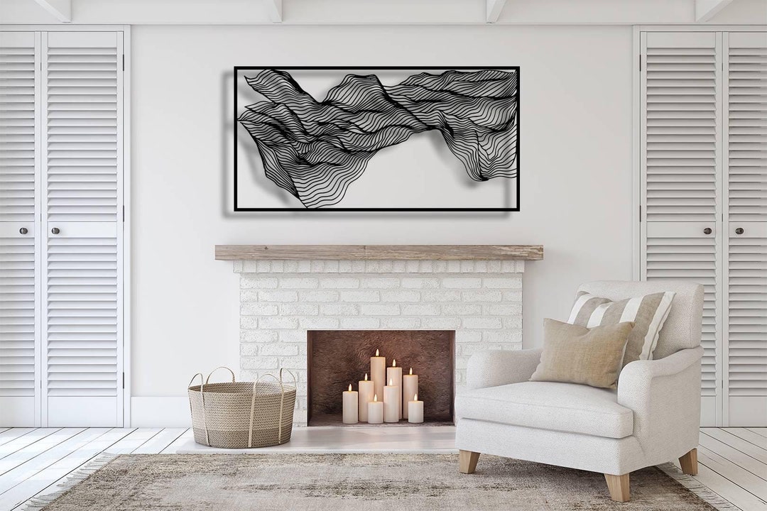 Feng Shui Style, Abstract Metal Wall Decor Inspired by Bohemian Objects ...