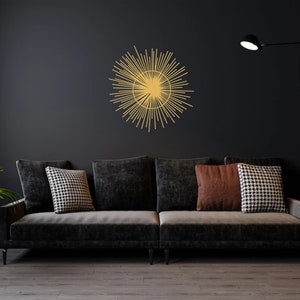 Gold Inspired Sun Metal Wall Art, Outdoor Wall Decor,gold Bohemian Sun ...