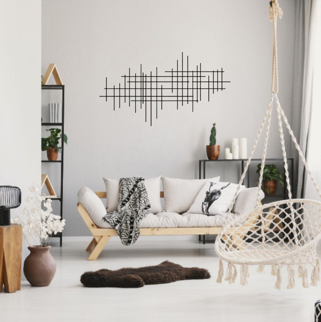 Home Metal Line Artminimalist Metal Wall Signline Wall - Etsy