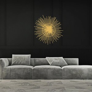 Gold Inspired Sun Metal Wall Art, Outdoor Wall Decor,gold Bohemian Sun ...