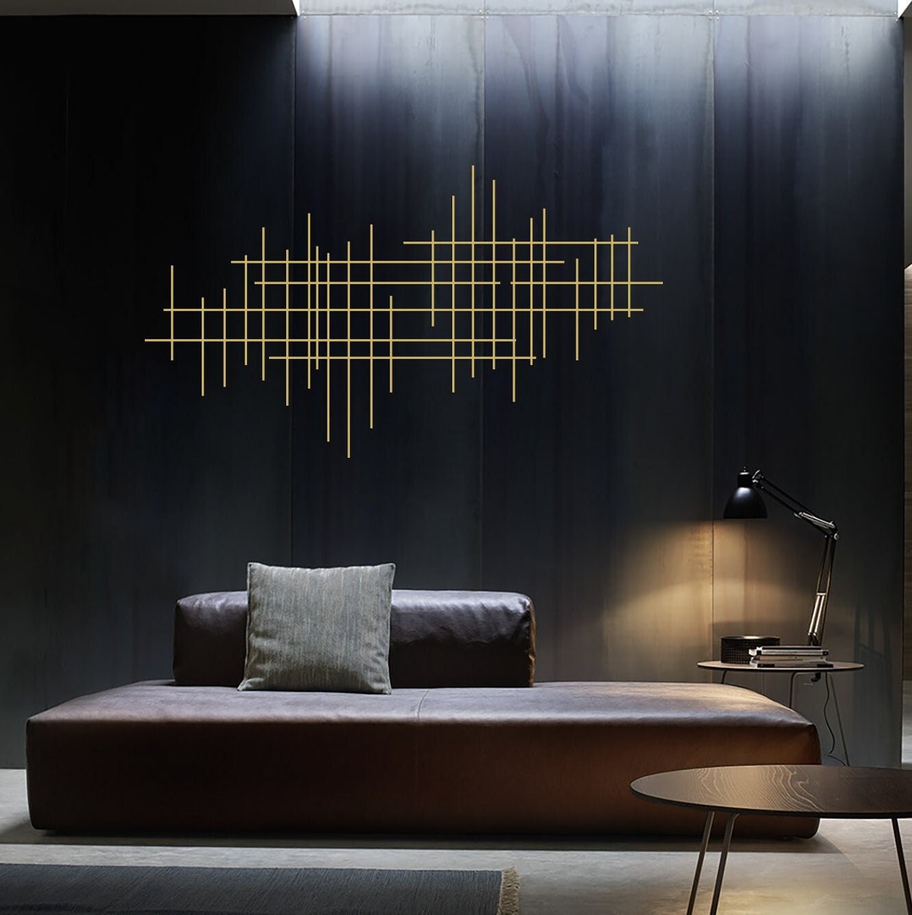 Gold Abstract Wall Art Mid Century Modern Art Gold Metal - Etsy