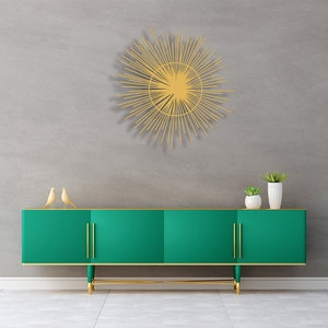 Gold Inspired Sun Metal Wall Art, Outdoor Wall Decor,gold Bohemian Sun ...