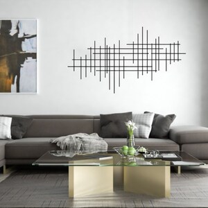 Home Metal Line Artminimalist Metal Wall Signline Wall - Etsy