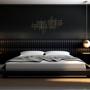 Gold Abstract Wall Art, Mid Century Modern Art, Gold Metal Wall Decor ...