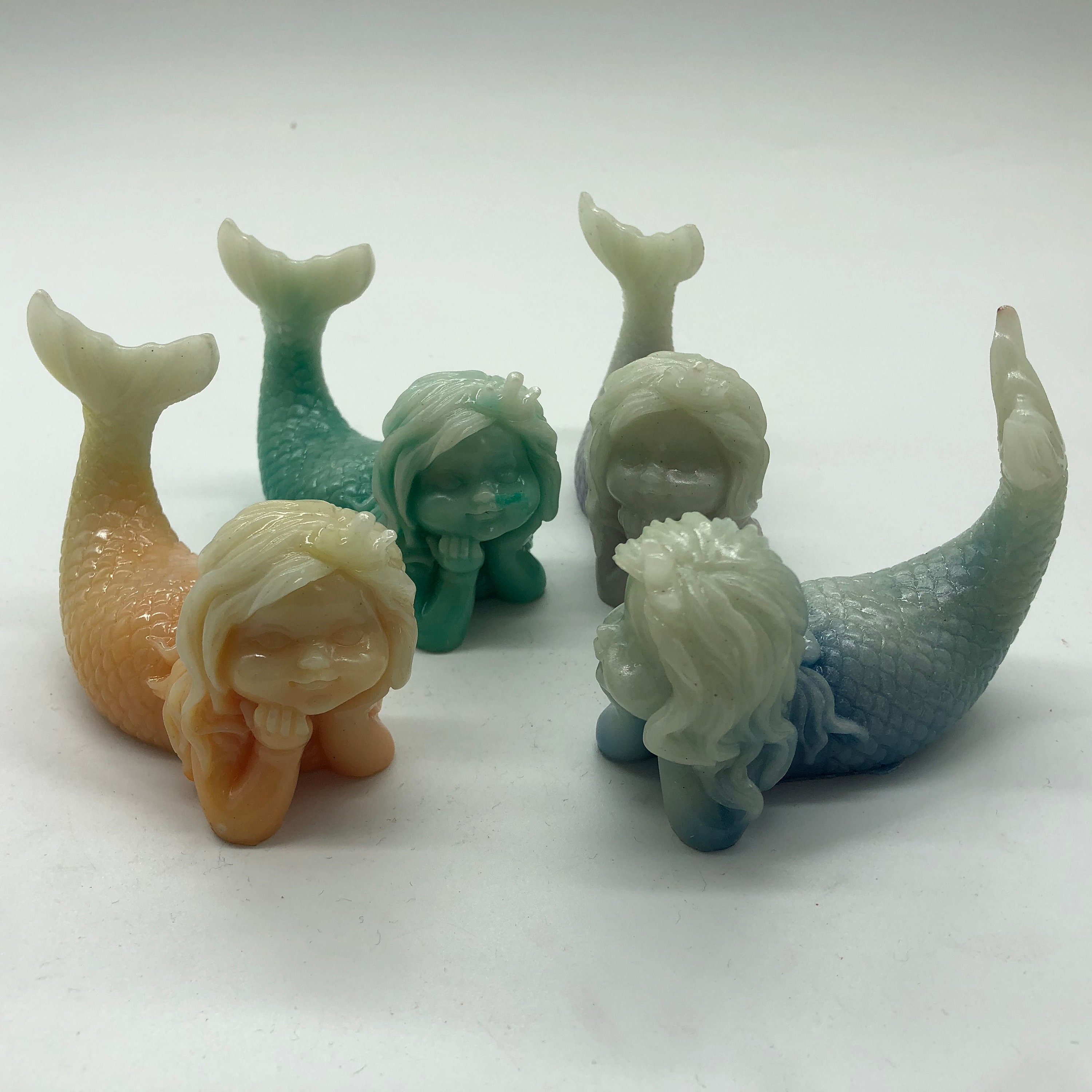 Luminous stones quartz crystal hand carved mermaid sculpture | Etsy