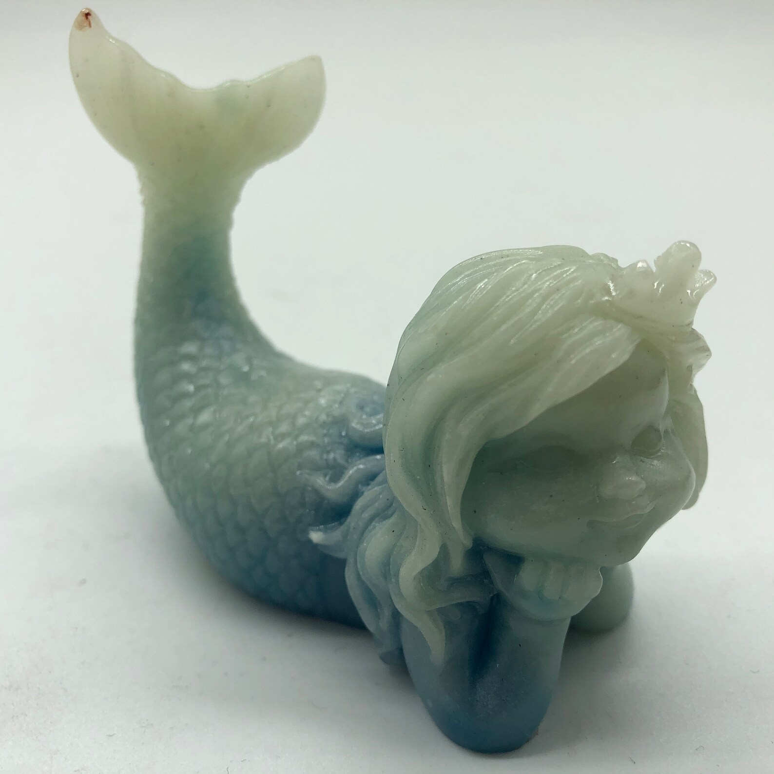 Luminous Stones Quartz Crystal Hand Carved Mermaid Sculpture - Etsy