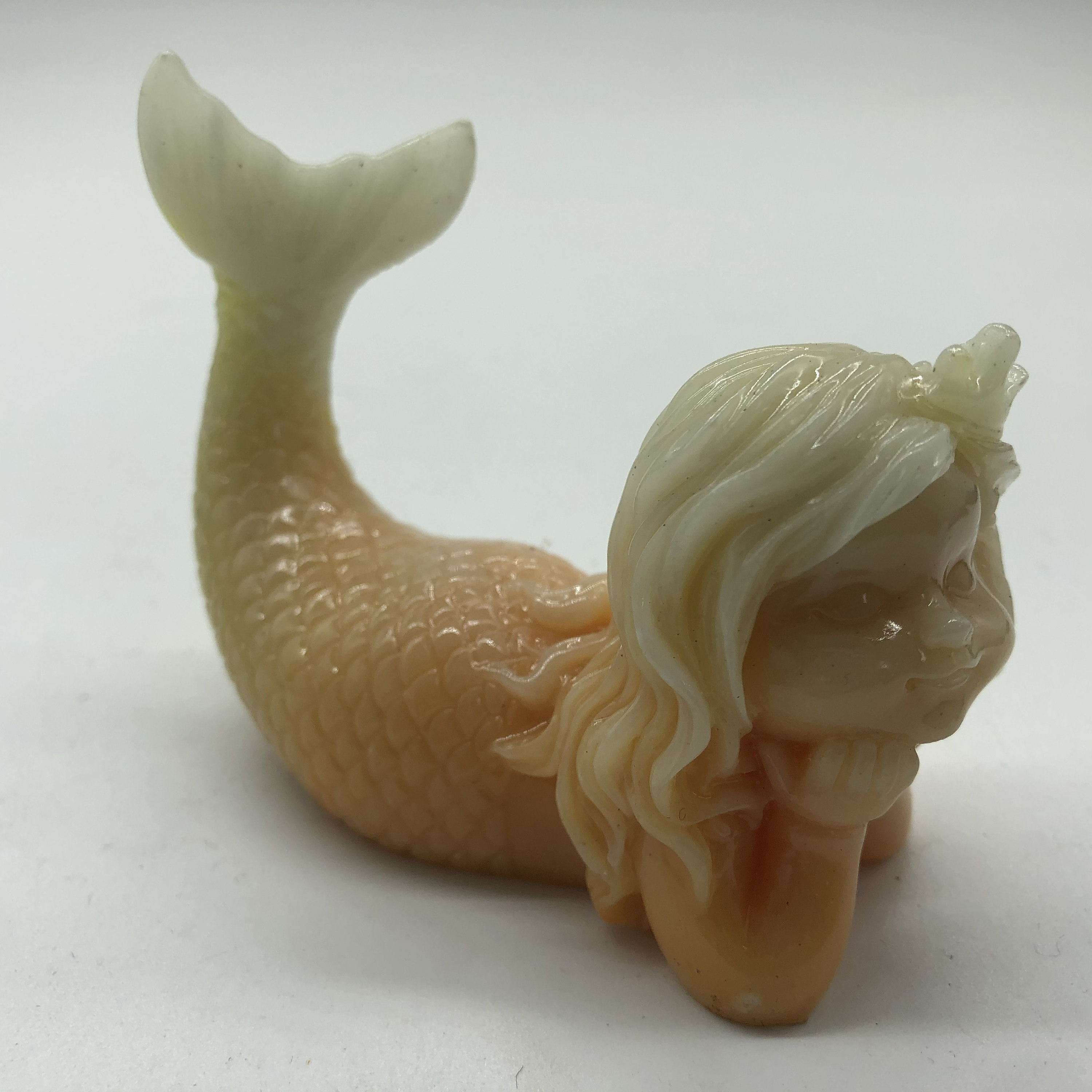 Luminous stones quartz crystal hand carved mermaid sculpture | Etsy