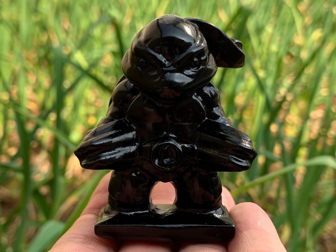 2.4inches Natural Obsidian Hand Carved Teenage Mutant Ninja Turtles ...
