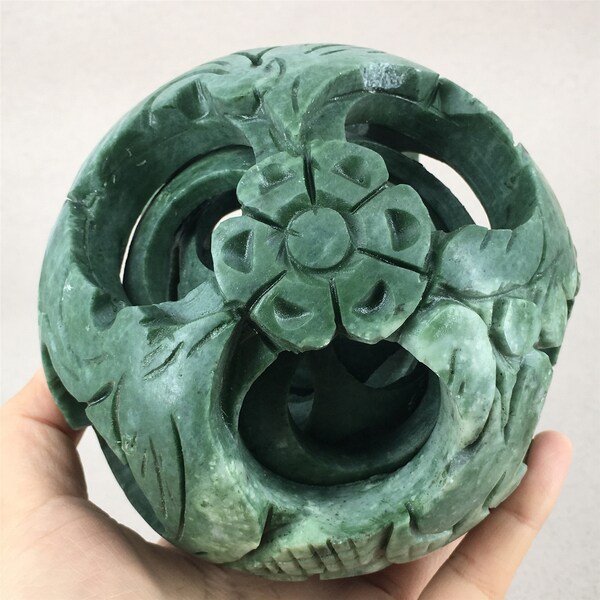 Jade Carved Ball - Etsy