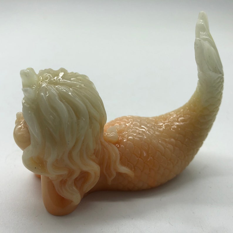 Luminous Stones Quartz Crystal Hand Carved Mermaid Sculpture - Etsy