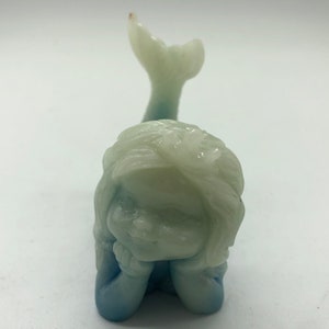 Luminous Stones Quartz Crystal Hand Carved Mermaid Sculpture Glows in ...