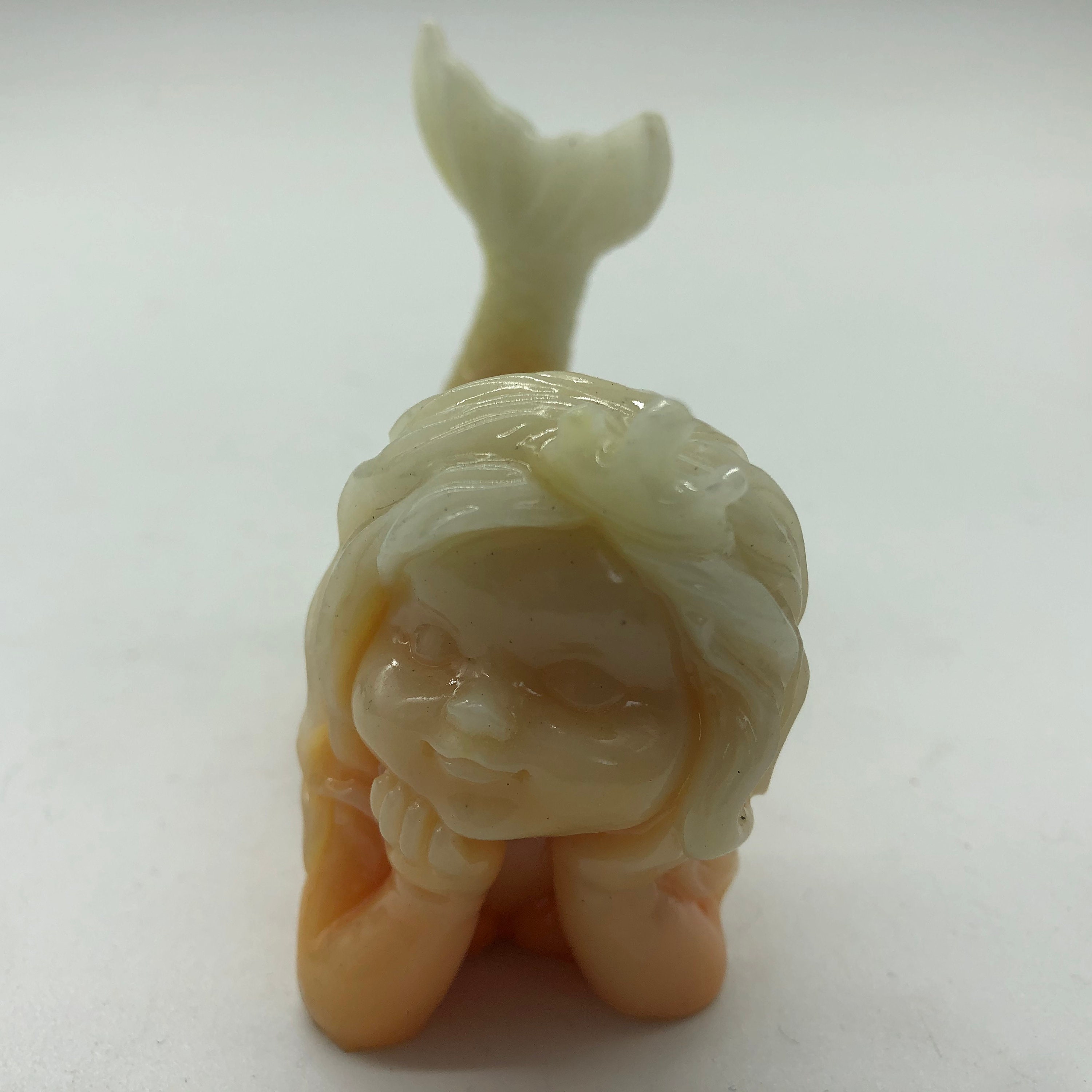 Luminous stones quartz crystal hand carved mermaid sculpture | Etsy