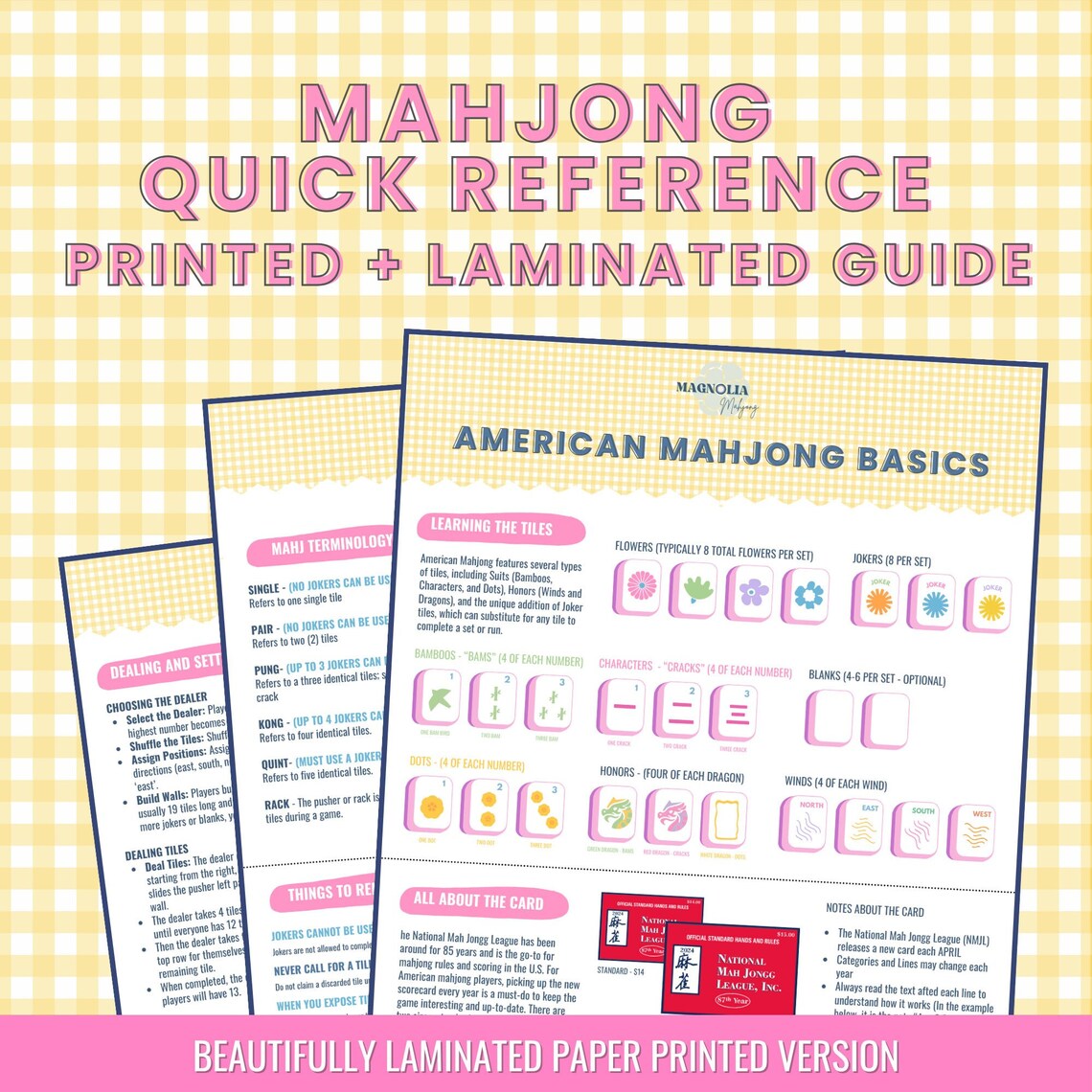 Quick Visual Reference Guide to American Mahjong: How to Play, Tiles ...