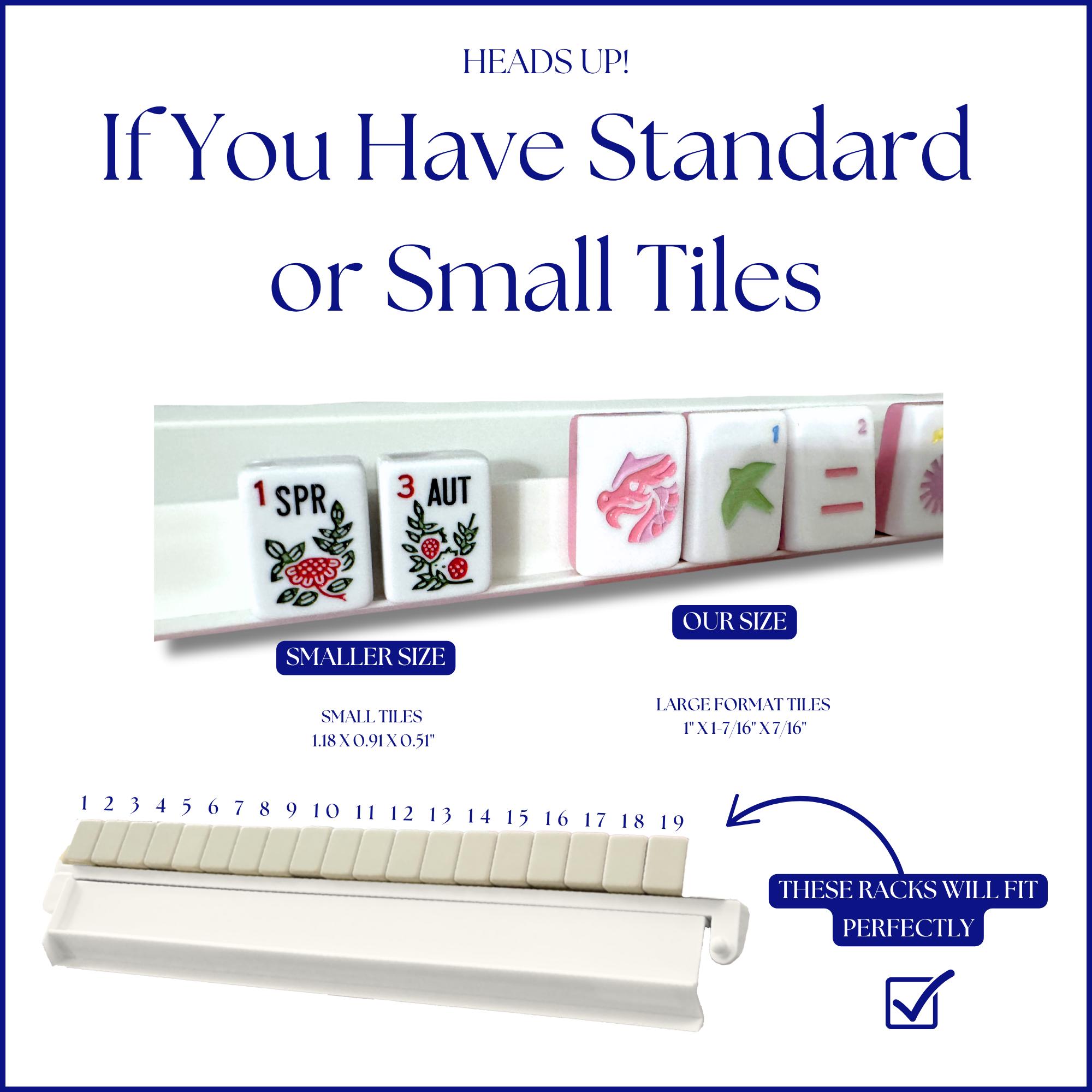 Acrylic White Mahjong Tile Pusher Racks - (set of 4 - (18.5 Inches Long ...