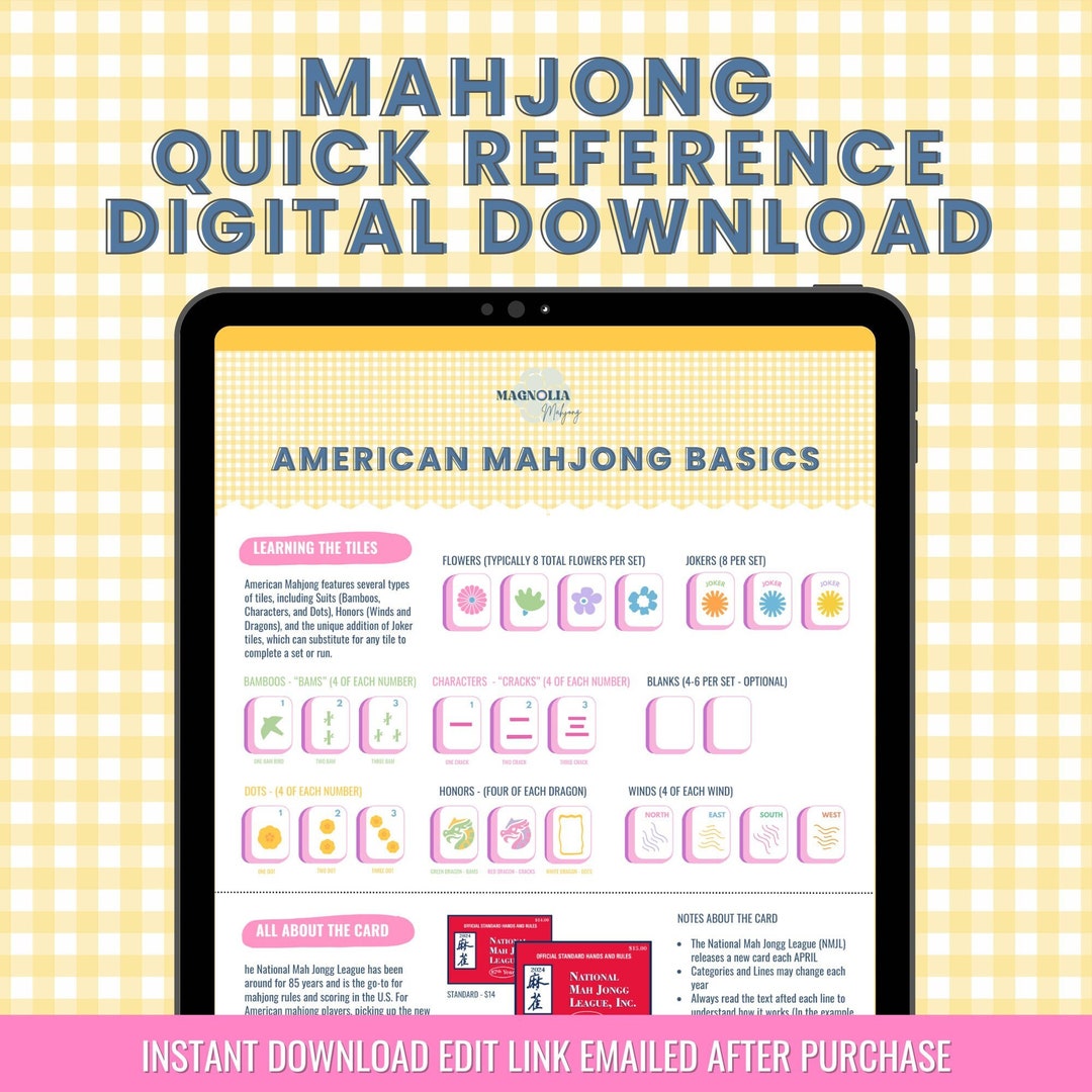 Quick Visual Reference Guide To American Mahjong For Beginners How To Quick Visual Reference Guide To American Mahjong For Beginners How To