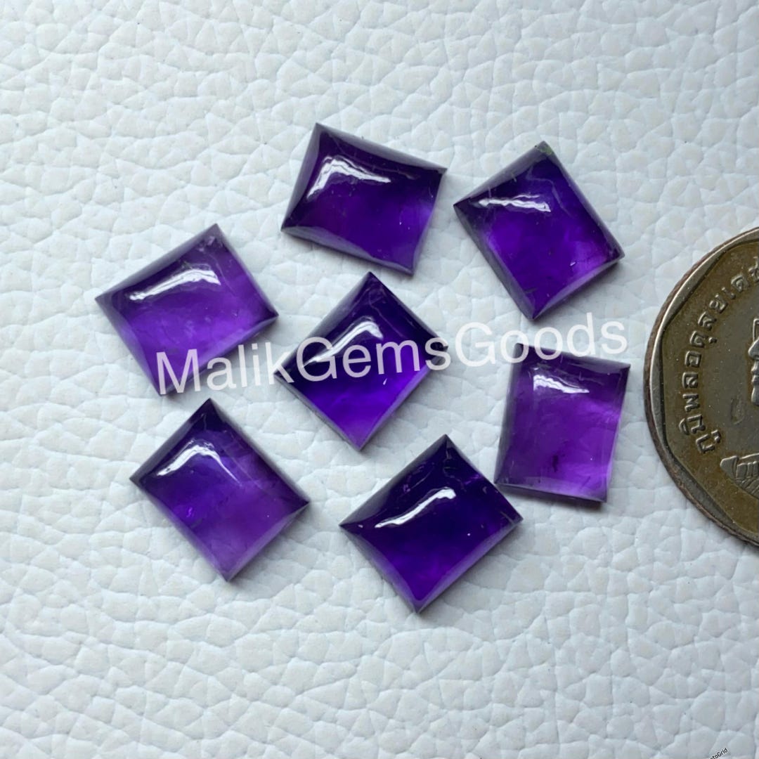 Rectangle Amethyst Cabochon Top Quality Natural Amethyst Cabochon 10×8 ...