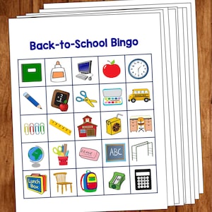 BACK-TO-SCHOOL Bingo Game, With 16 Different Cards, and Instructions on ...
